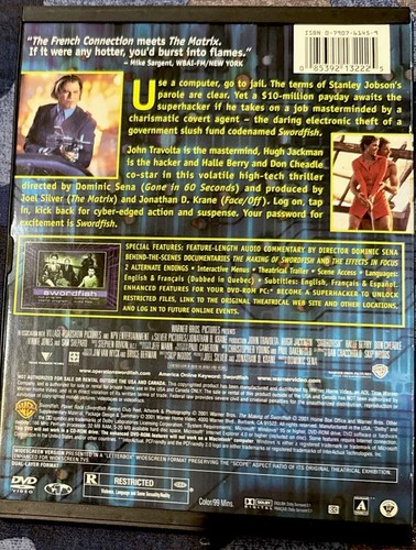 Swordfish (DVD, 2001) John Travolta-Hugh Jackman-Halle Berry-Don Cheadle | eBay