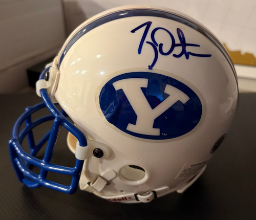 Ty Detmer SIGNED AUTO BYU Cougars MINI HELMET COA BECKETT | eBay