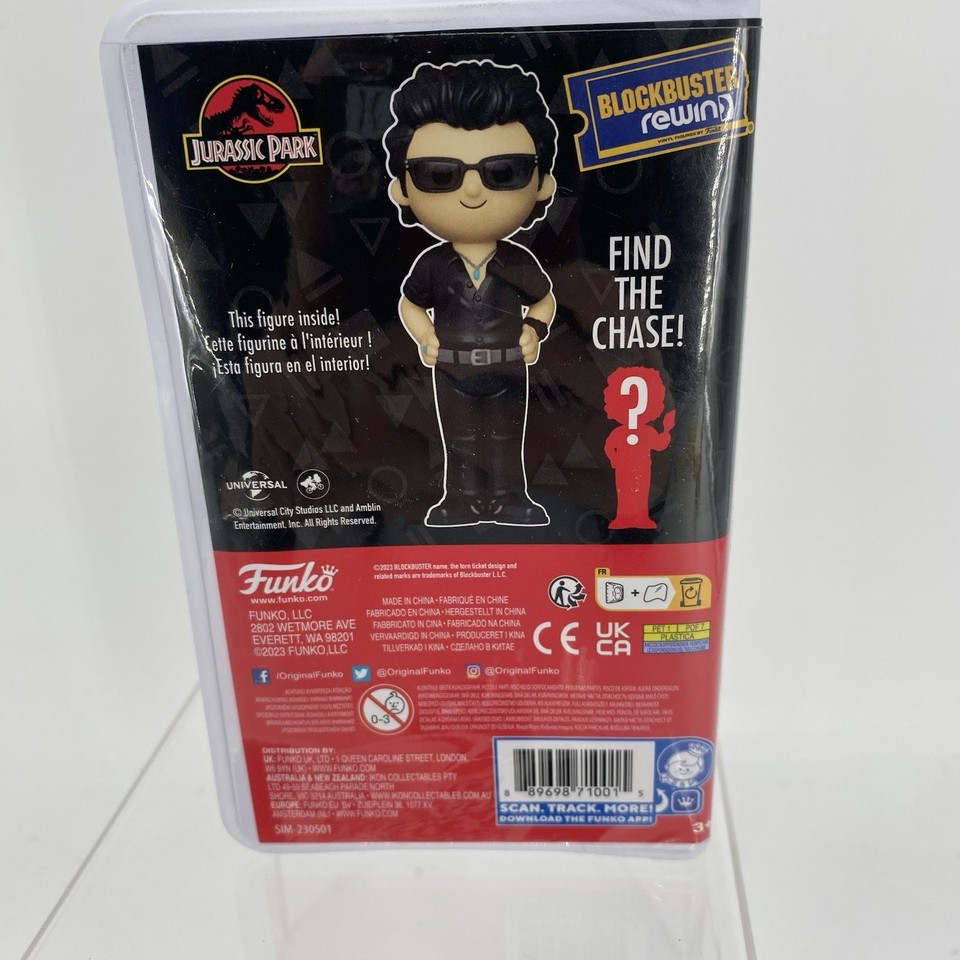 Funko Blockbuster Rewind Jurassic Park - Dr Ian Malcolm w Flare CHASE ...