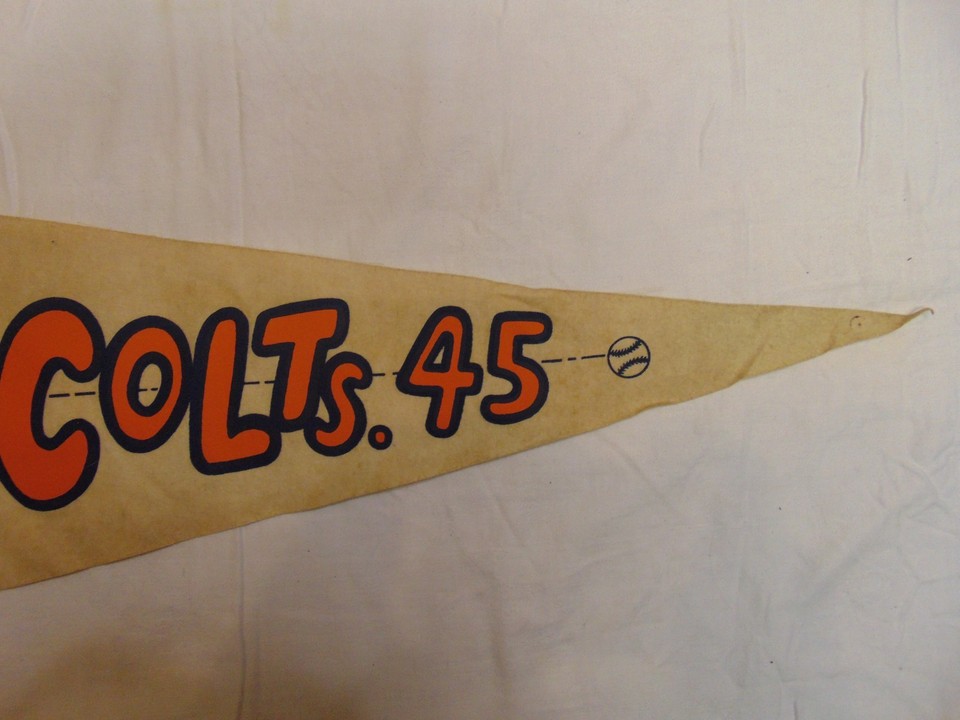 Vintage Houston Colts .45 Baseball Team Felt Pennant 29” 1960's Astros ...