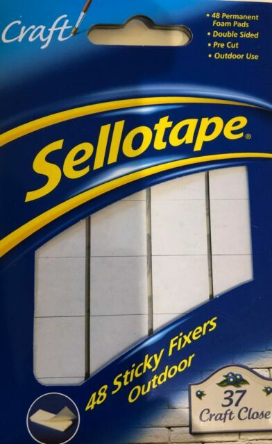 Sellotape SE3792 20x20mm Outdoor Sticky Fixers - Pack of 48 (783895 ...