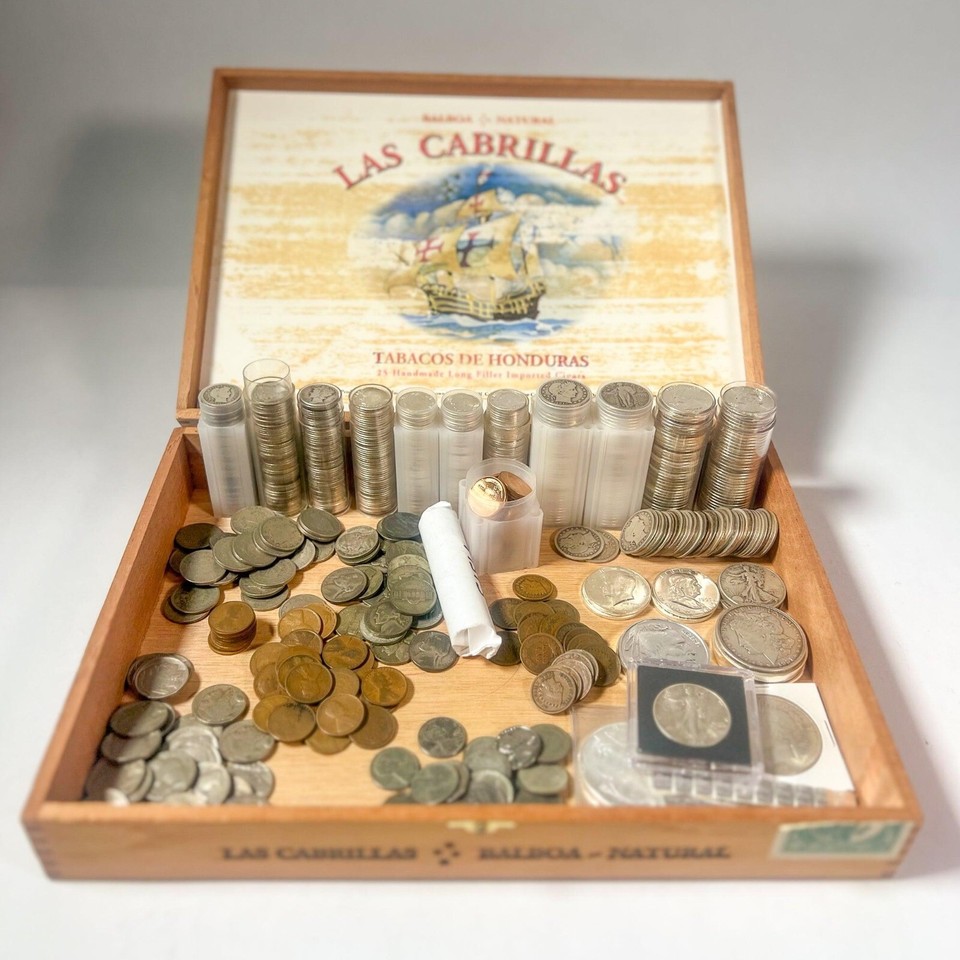 Vintage Cigar Box Mixed U.S. Coin Lot | LIQUIDATION | 90% Silver ...