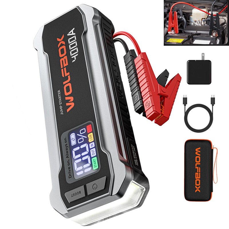 WOLFBOX 4000A Car Jump Starter Booster Jumper Portable Power Bank Battery Charge | eBay