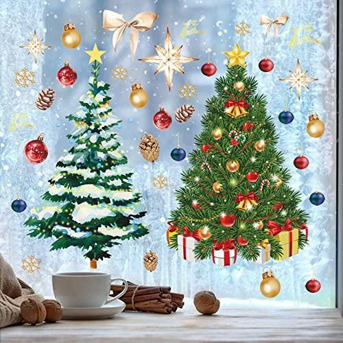 Christmas Tree Window Clings 39 PCS Christmas Window Clings Decorations ...
