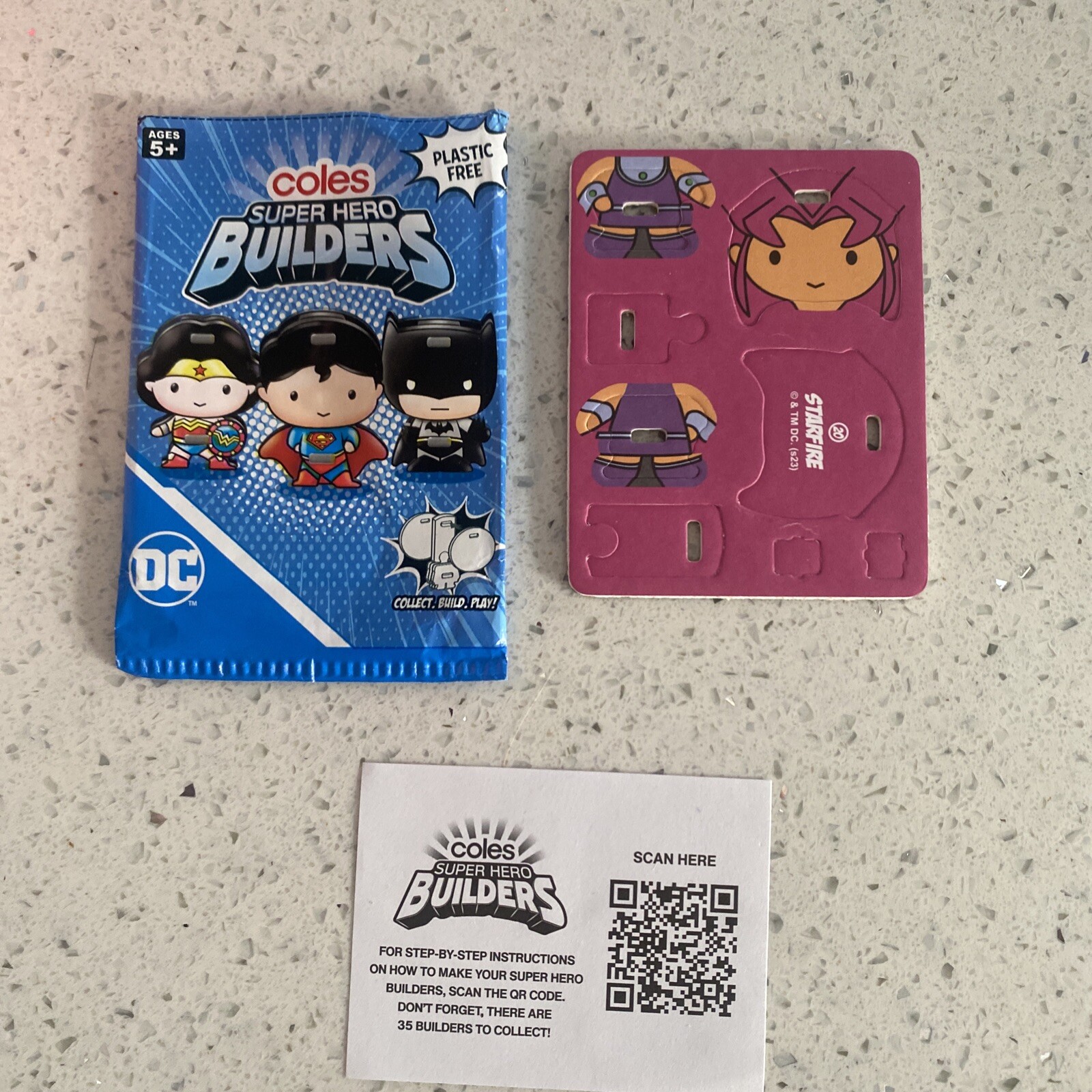 Coles Super Hero Builders DC #20 STARFIRE - FREE SHIPPING | eBay Australia