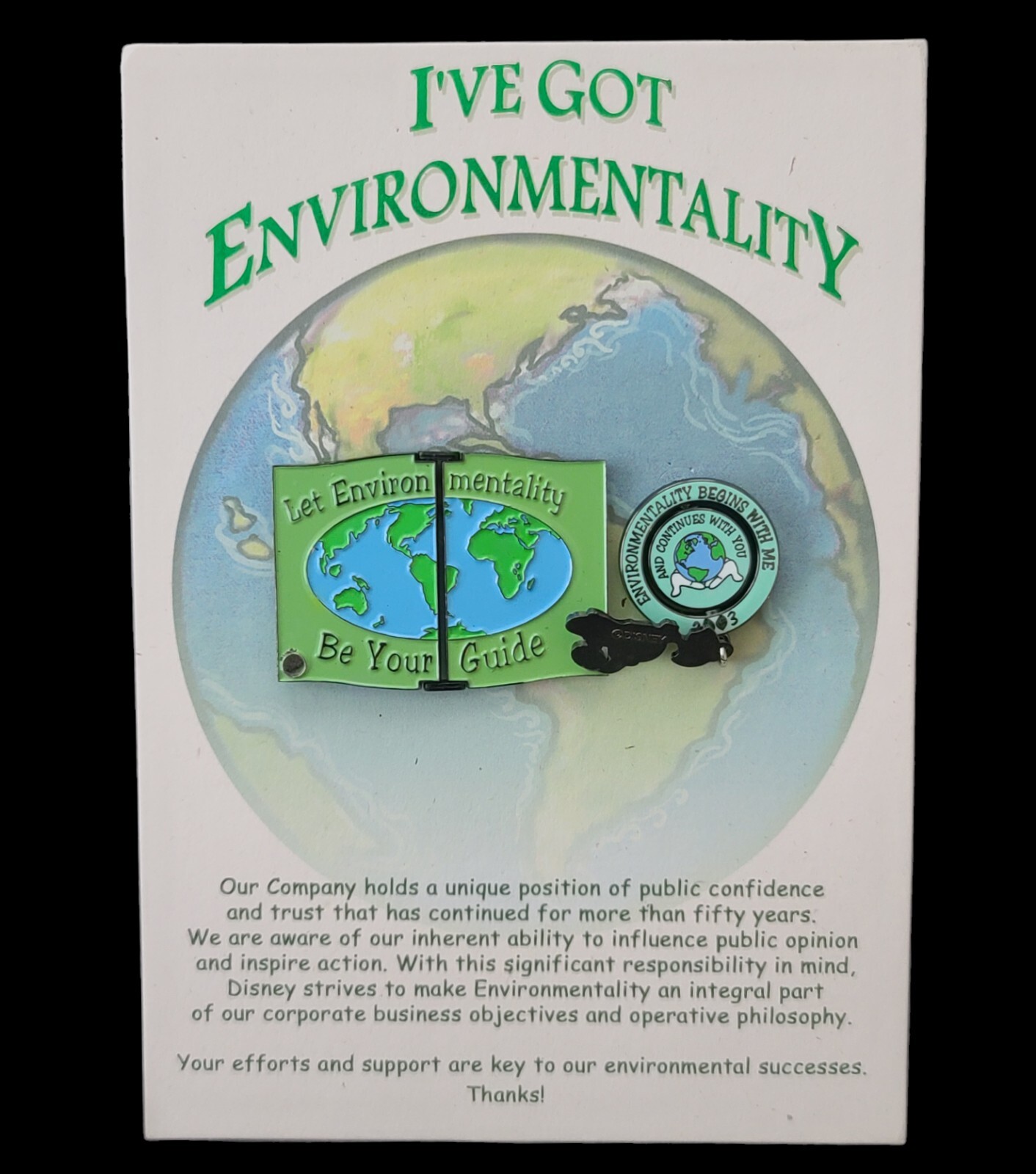 2003 Disney Cast Exclusive Jiminy Cricket “I’ve Got Environmentality” Lapel Pin | eBay