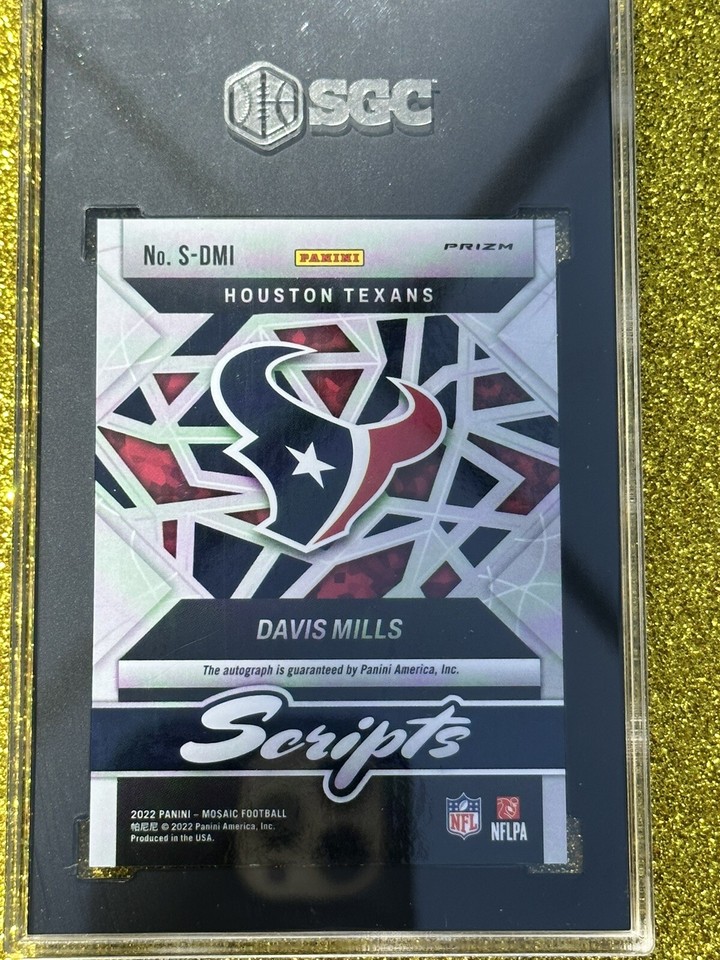 SGC 9 2022 PANINI MOSAIC #S-DMI DAVIS MILLS SILVER SIGNATURE ...