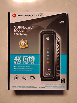 Motorola SURFboard SB6121 DOCSIS 3.0 High-Speed Wifi Cable Modem ...
