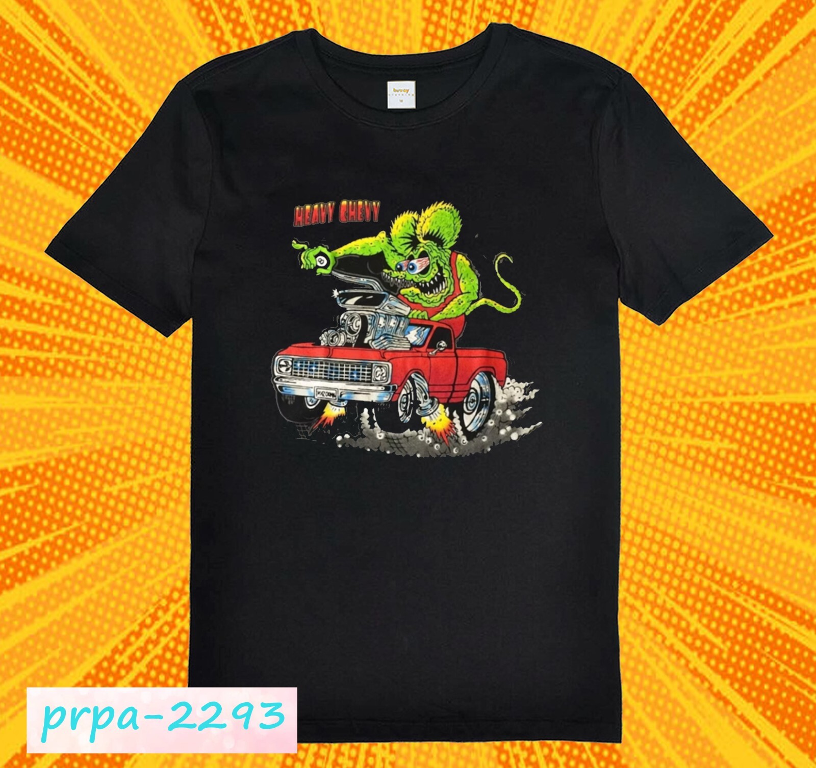 Rat Fink Heavy Chevy T-Shirt Ed Big Daddy Roth Black Shirt | eBay