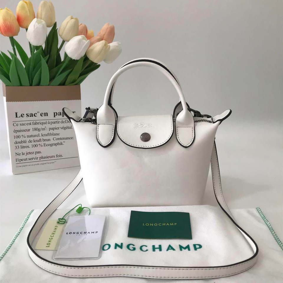 Longchamp Le Pliage Cuir XS Mini Leather Shoulder Bag White From Japan ...