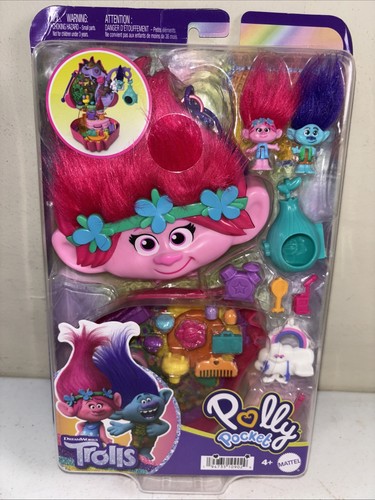 Trolls Polly Pocket set Dreamworks Poppy and Branch | eBay