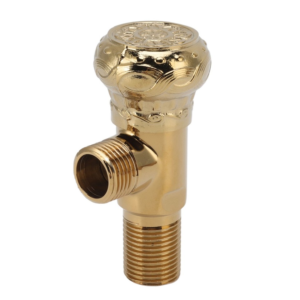 Angle Stop Valve Modern Design Full Copper Antique Cold And Hot Gold ...
