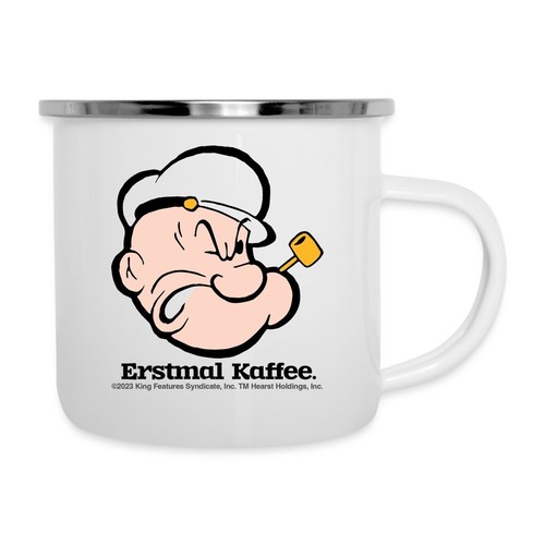 Popeye Erstmal Kaffee Camping-Becher, One size, Weiß | eBay.de