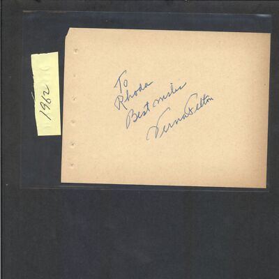 Verna Felton - Signed Autograph Book Page - Disney Voice - Sleeping ...