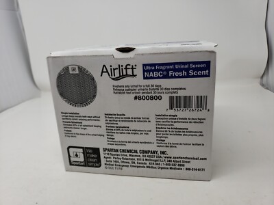 Box Of 12 Airlift 800800 Ultra Fragrant Urinal Screen NABC Fresh Scent ...