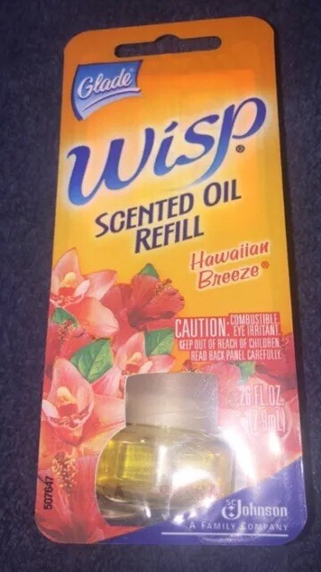 Lot of 3 Glade Wisp Flameless Candle Scented Oil Refill Hawaiian Breeze ...