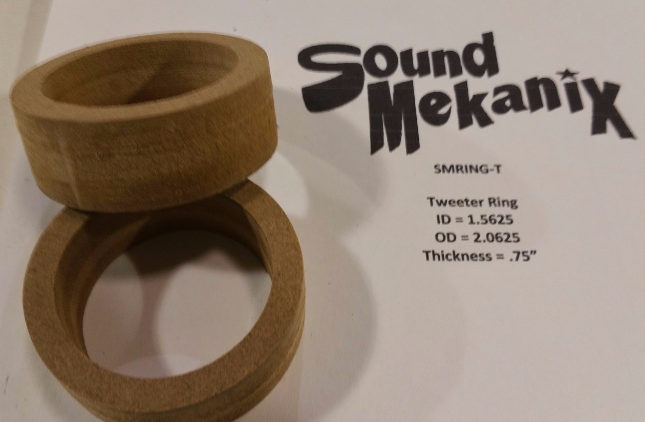 MDF Speaker / Spacer Rings, Tweeter Rings 3/4" Thick One Pair Made In ...