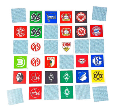 Ravensburger Fußball Bundesliga Mini Memory Clublogos Karten Lege Spiel ...