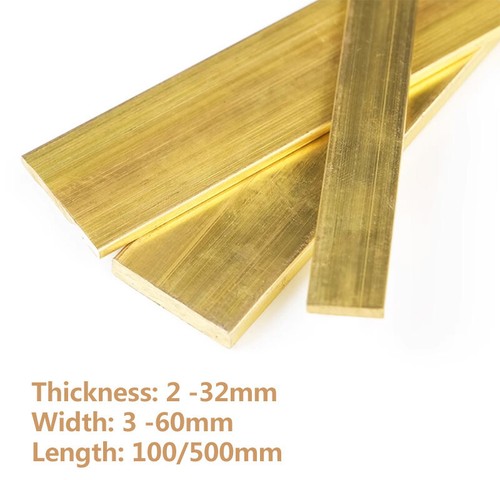 1x Length 100/500mm H59 brass square rod brass plate flat bar brass ...