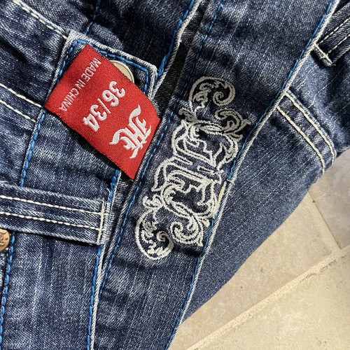 Vintage Y2K Streetwear Style Embroidered Jeans 34x31 | eBay