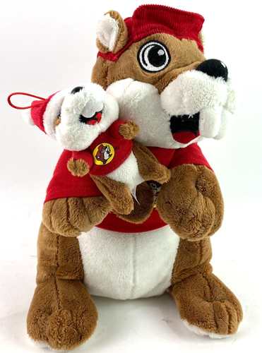 Buc-ee's 10" Beaver Plush & Mini Santa Ornament Wearing Shirts Texas ...