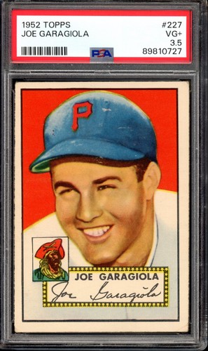 1952 Topps #227 Joe Garagiola PSA 3.5 Pittsburgh Pirates Baseball Card ...