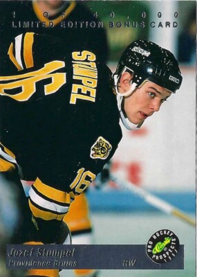 1993 Classic Pro Hockey Prospects Bonus Card Jozef Stumpel - Providence ...