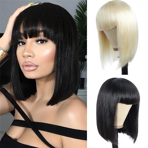 Women Bobo Short Straight Wig Ladies Cosplay Party Bob Style Hair Full ...