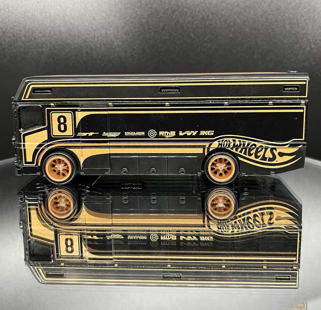 Hot Wheels 2024 Premium Track Day Box Set Euro Hauler Loose Black ...