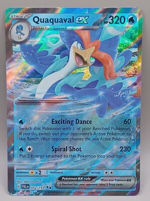Quaquaval ex 052/193 Double Rare Paldea Evolved Pokemon TCG | eBay