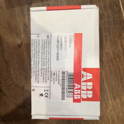 ABB A2A200TL-2 200A Molded Case Circuit Breakers A2A 250 Tmf 200-2000 ...