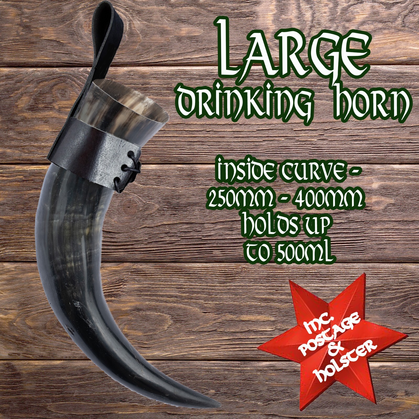 Medium Viking Murrah Buffalo Drinking Horn Pagan Medieval Game of ...