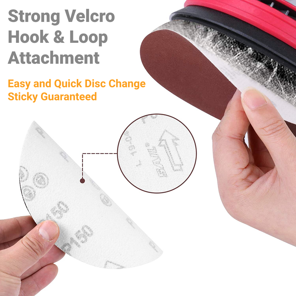 100PCS 6" Sanding Discs 40-2000 Grit Hook Loop DA Sander Orbital ...