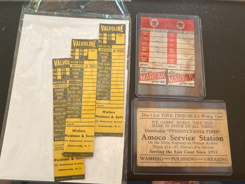 Vintage Gas Station Ephemera Lot Valvoline Texaco Amoco Service Station ...