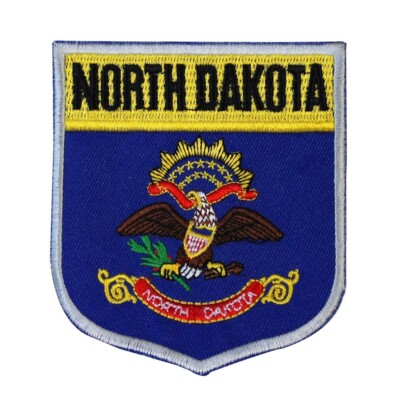 State Flag Shield North Dakota Patch Badge Travel Embroidered Iron On ...
