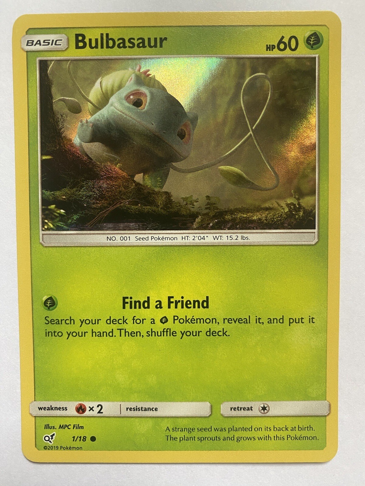 Bulbasaur 1/18 Holo Common Detective Pikachu Pokemon Card Mint | eBay