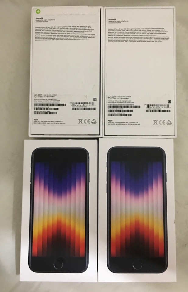 LOT OF 10 APPLE IPHONE SE 3RD GEN A2595 64GB NEW OPEN BOX UNLOCKED | eBay