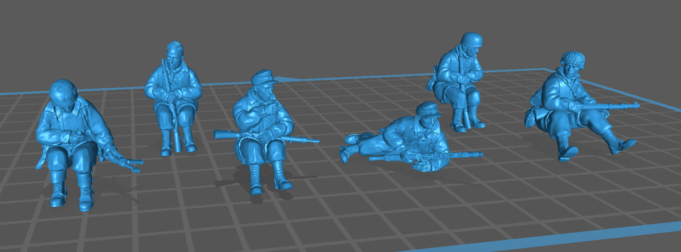 Bolt Action Compatible: Fallschirmjäger Tank Riders x6 figures (28mm ...