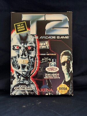 T2: The Arcade Game w/ *ORIGINAL BOX AND MANUAL* (Sega Genesis, 1992 ...