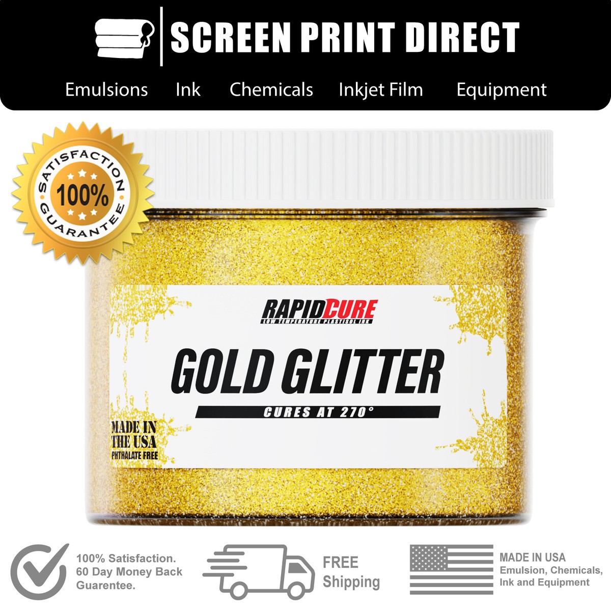 Gold Glitter Plastisol Ink