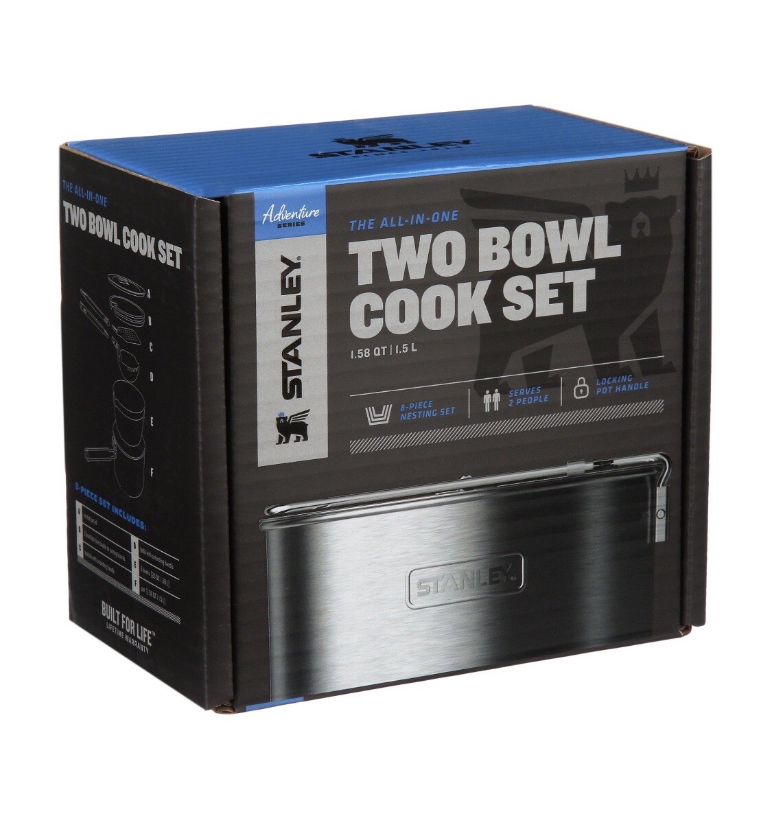 Stanley Two Bowl 1 Pot 11 Piece Nesting Cook Set Camping Stove Cookware ...