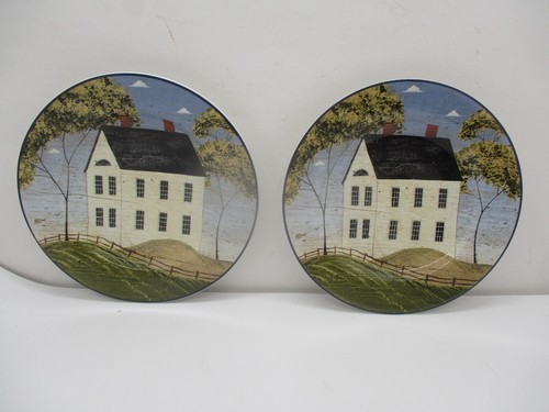 Sakura Warren Kimble Home Sweet Home Set of 2 Stoneware Dessert/Salad ...