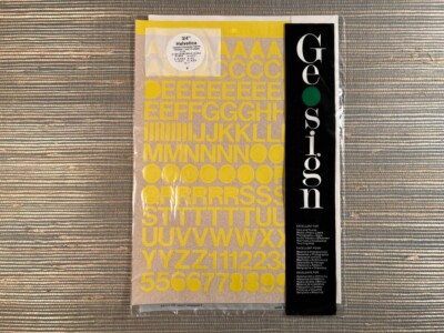 Geosign Yellow Helvetica 3/4 Inch Capital Vinyl Upper Case Letter Stick ...