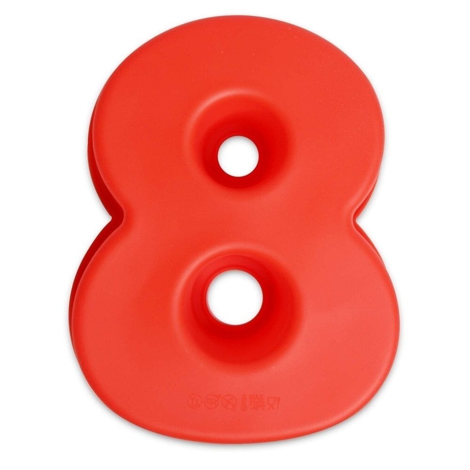 10 Inch 8 EIGHT Number Moulds Baking Forms Silicone Cake Pan Number ...