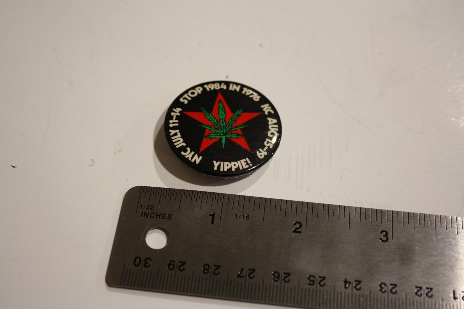 1976 Republican National Convention Yippie protest button New York City ...