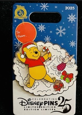 LE2300 Winnie the Pooh Piglet Christmas Holiday Snow Angel Disney Pin ...