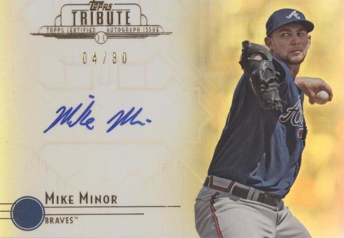 2014 Topps Tribute - Autographs Mike Minor #TA-MMI Yellow /30 (AU) for ...