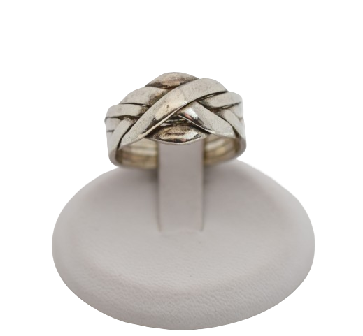 6 Band Interlocking Puzzle Ring 925 Sterling Silver Sizes 5, 6, 6.5, 7 ...