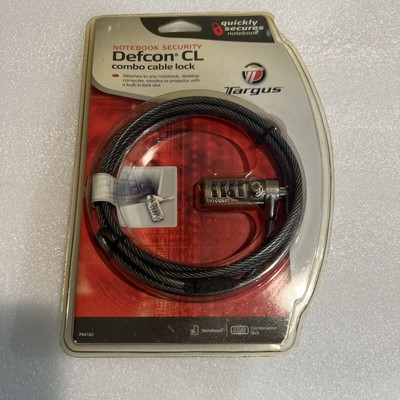NEW Targus Notebook Security Defcon CL Combo Cable Lock PA410U | eBay
