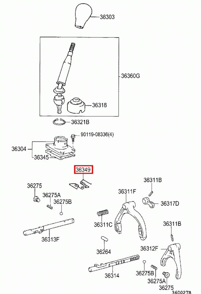 Genuine Hilux KDN170 KDN166 KDN165 GGN25 Transfer Case Selector Return ...